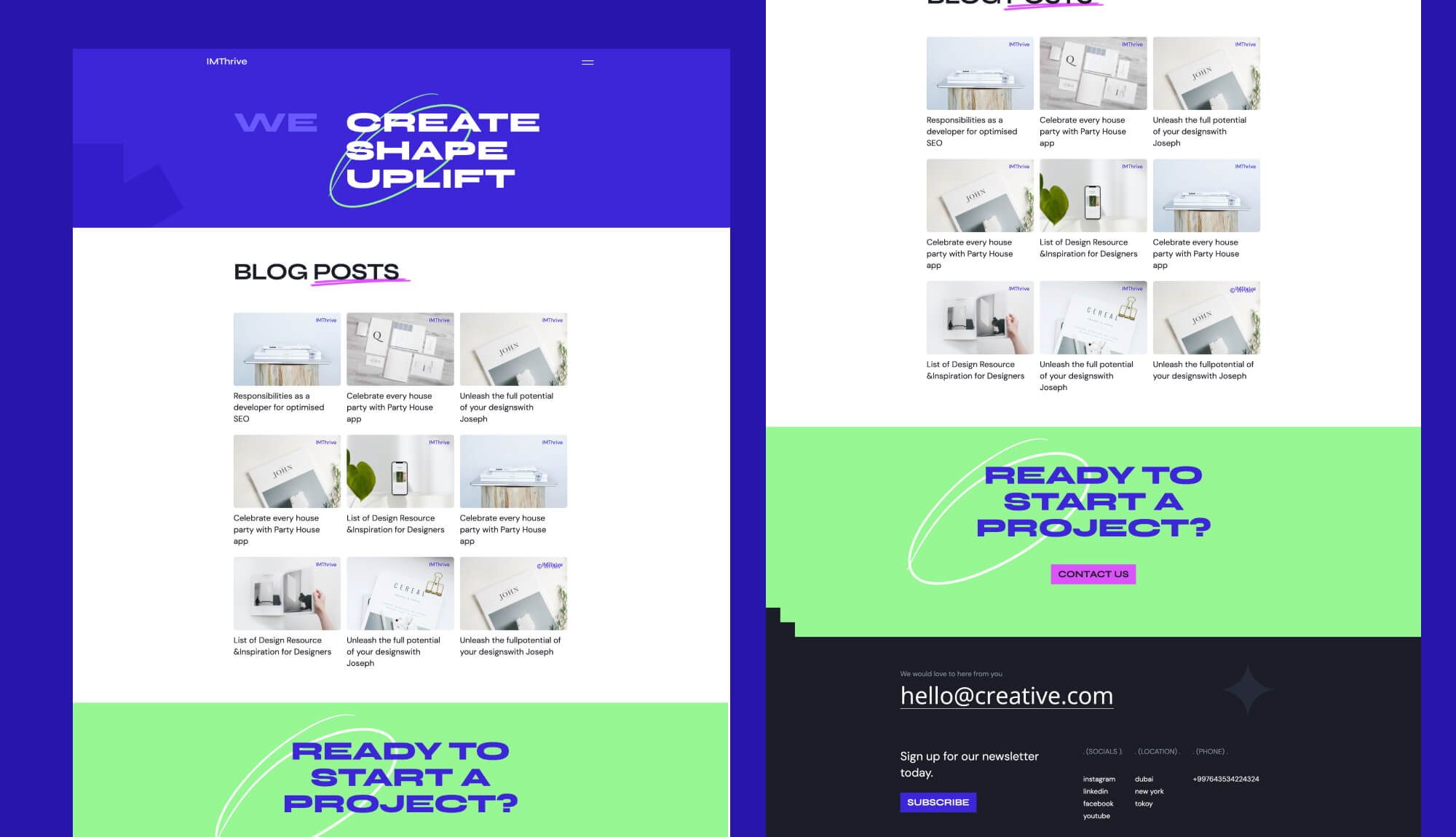 IMThrive - Creative Website Template Pack For Elementor Blog Page | Templately