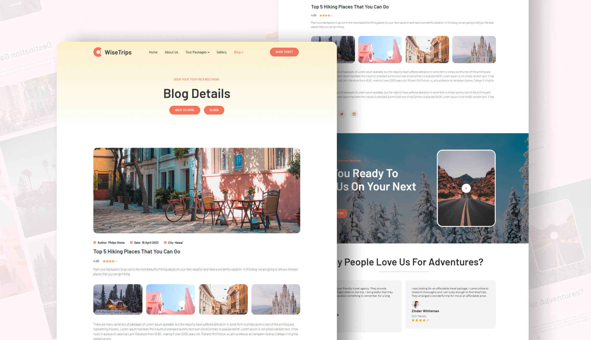 WiseTrips - Travel Agency Template For Elementor Single Blog Page ...
