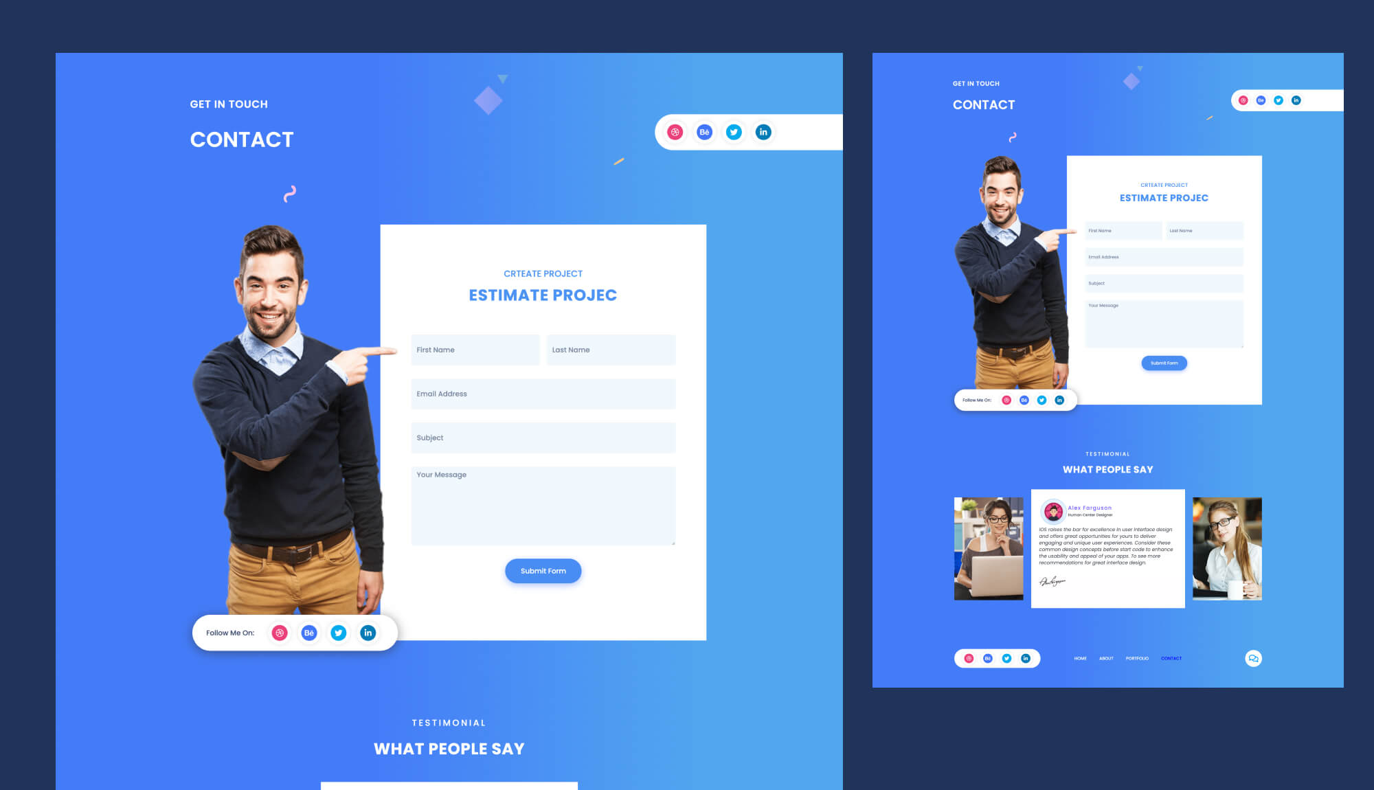 CVTemple - CV Resume Portfolio Gutenberg Template Contact Page | Templately