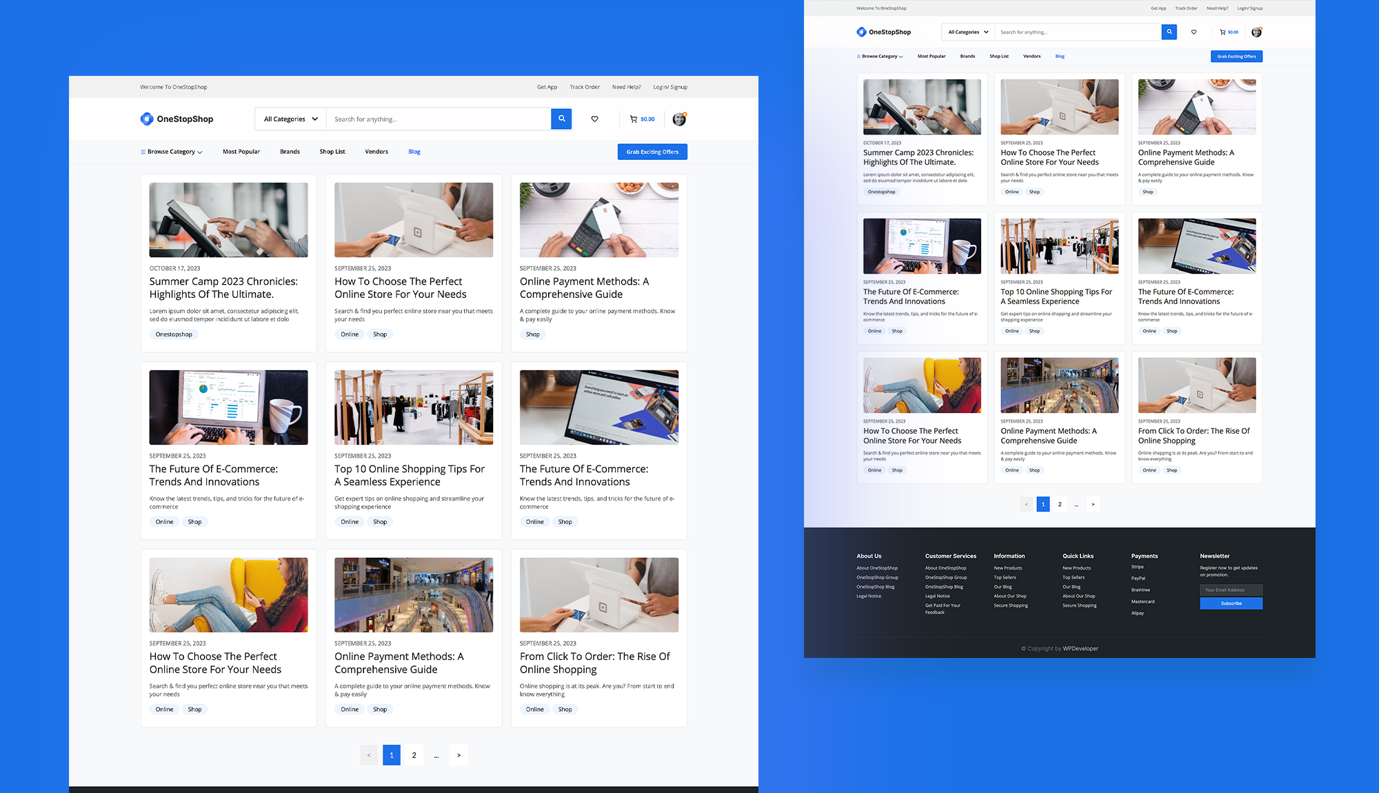 OneStopShop - Multipurpose WooCommerce Template For Gutenberg Blog Page ...