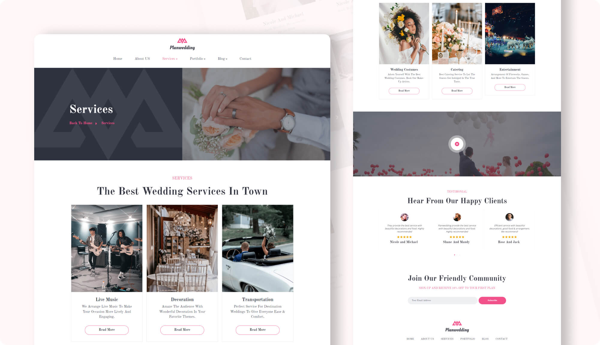 Planwedding - Wedding Planner Website Template | Templately