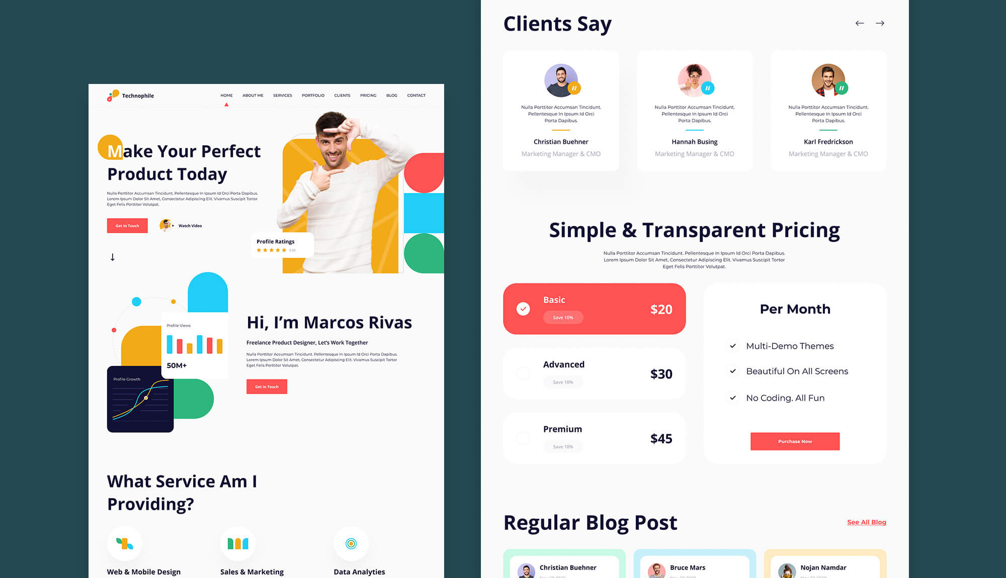 Technophile - Tech Freelancer Portfolio Website | Templately