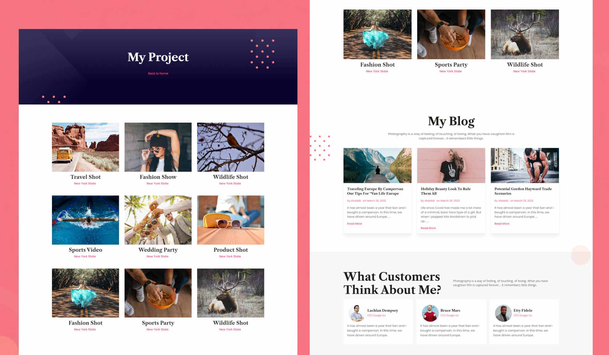 Max Boom - Photography Website Template For Gutenberg Project Page | Templately