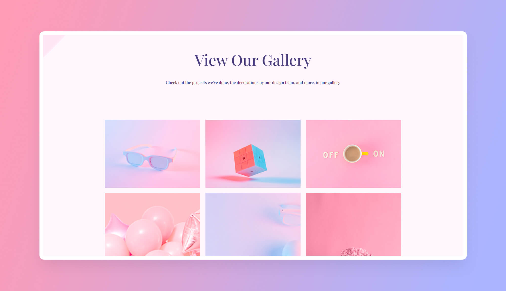Cravity - Birthday Or Anniversary Template Gallery Section | Templately
