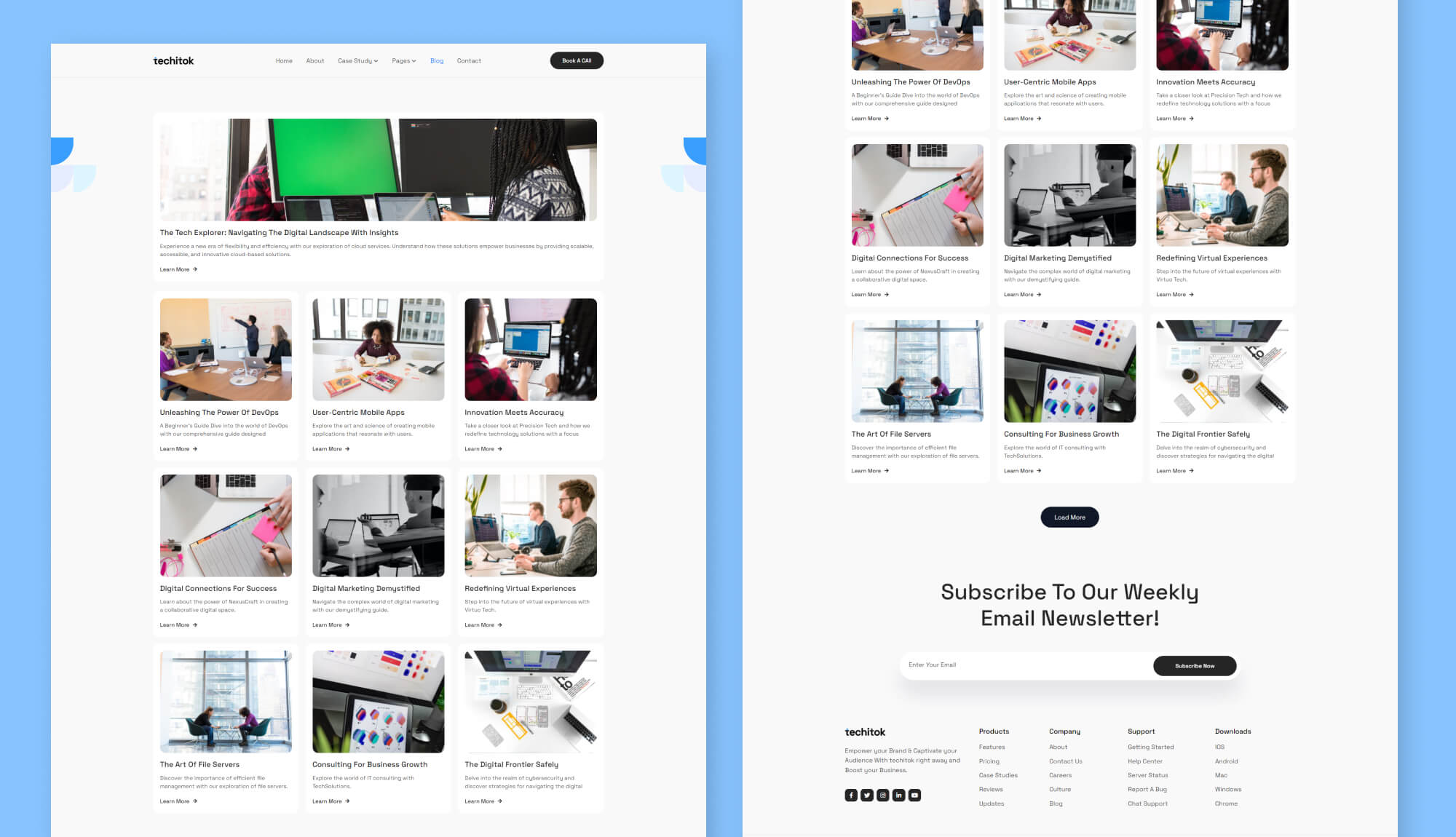 techitok - IT Solution & Business Website Template For Gutenberg Blog ...