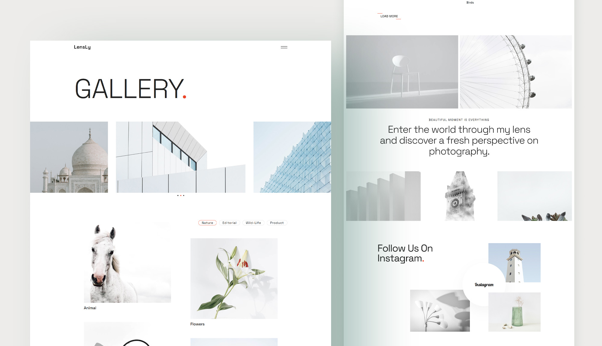 LensLy - Photography Template For Elementor Gallery Page | Templately
