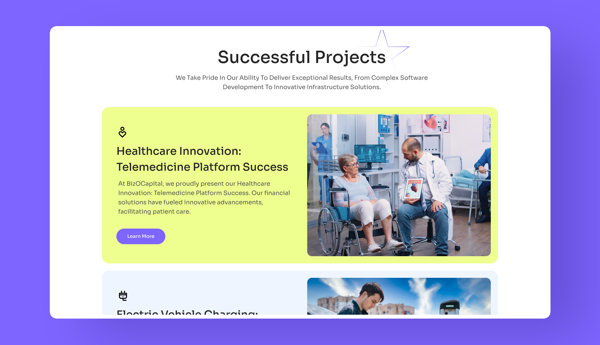 BizOCapital - Financial Service Website Template Projects Section ...