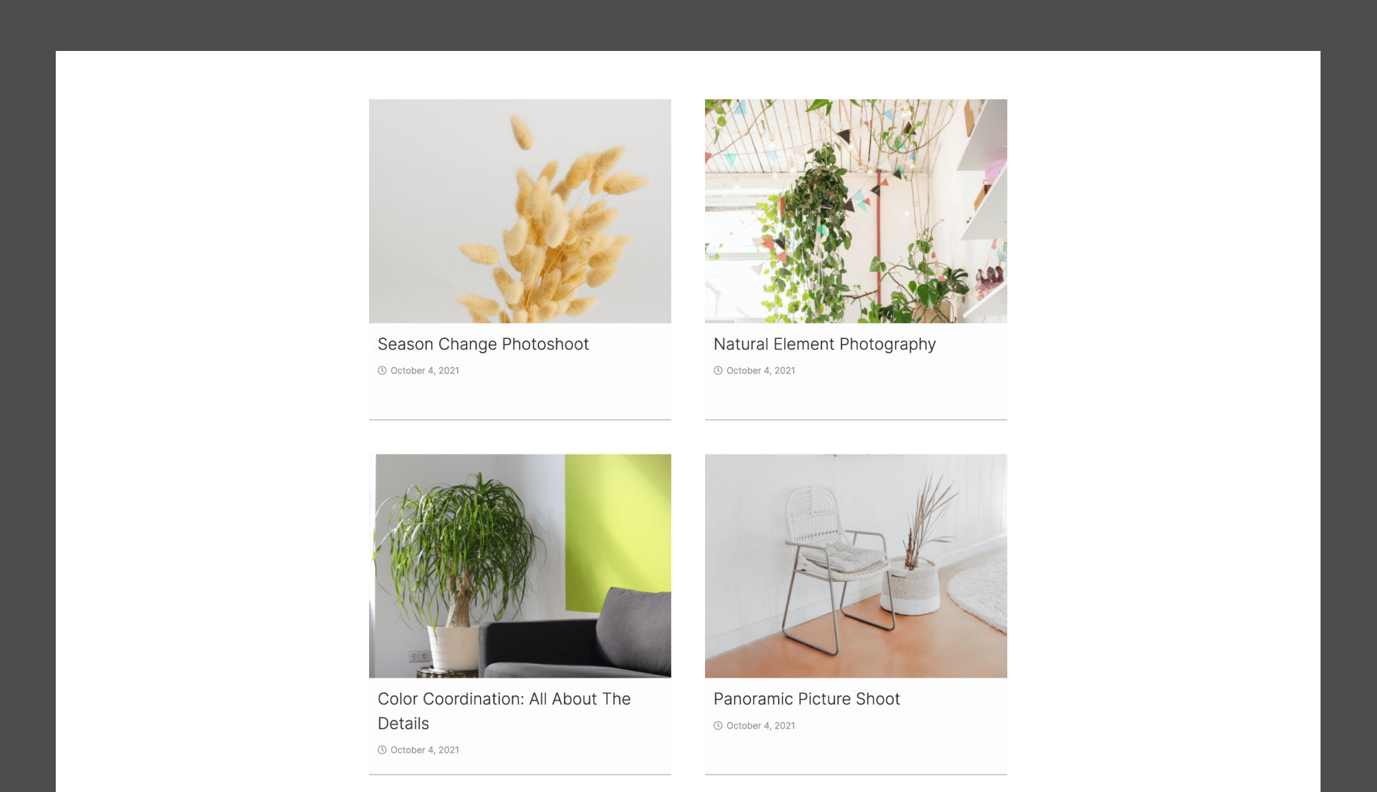 Snapcatch - Minimal Photography Website Projects Section | Templately