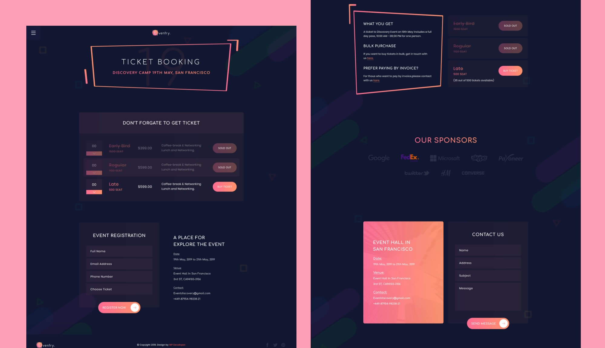 EventGree Event Template Ticket Booking | Templately