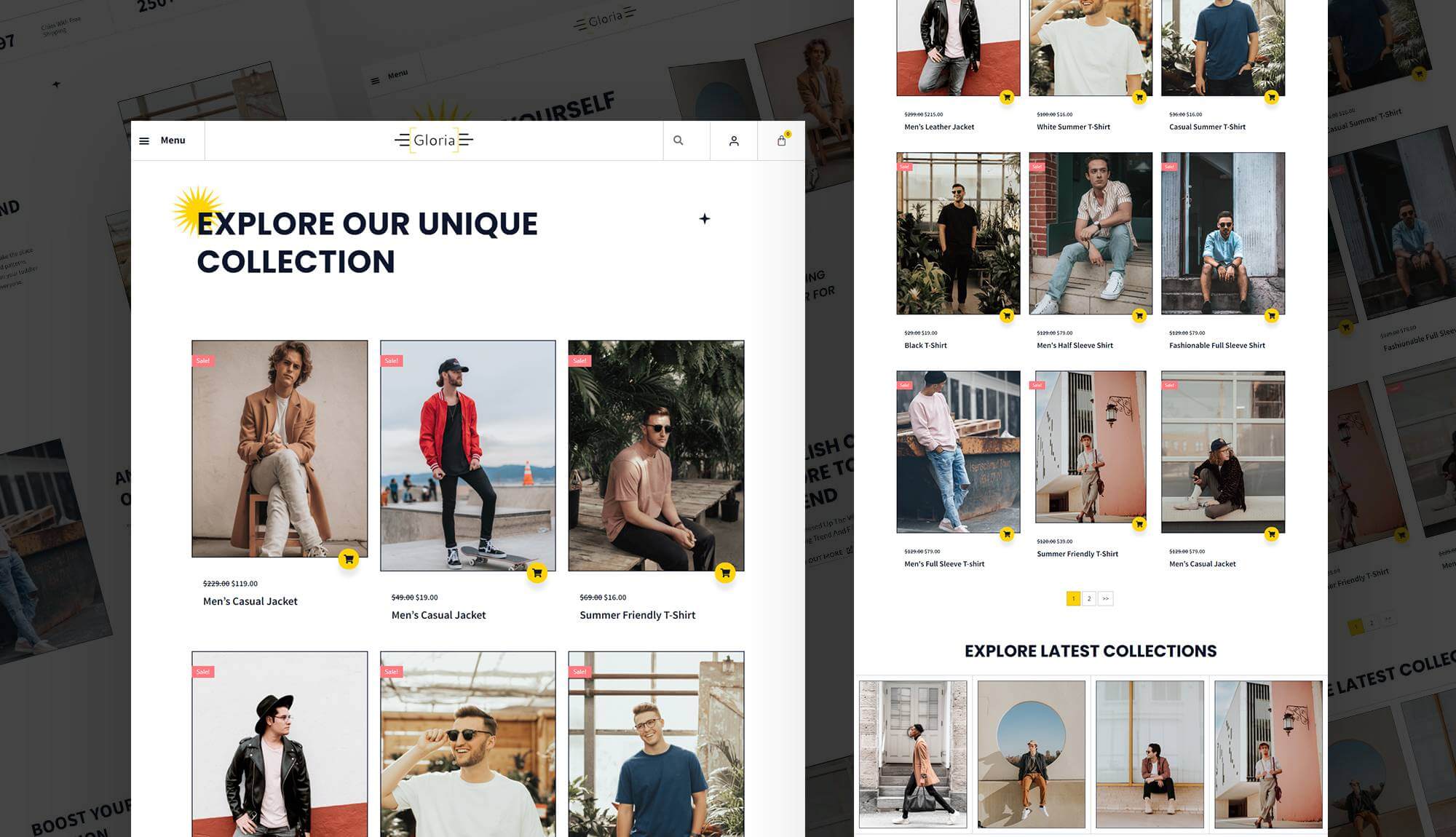 Gloria Boutique Products Page | Templately