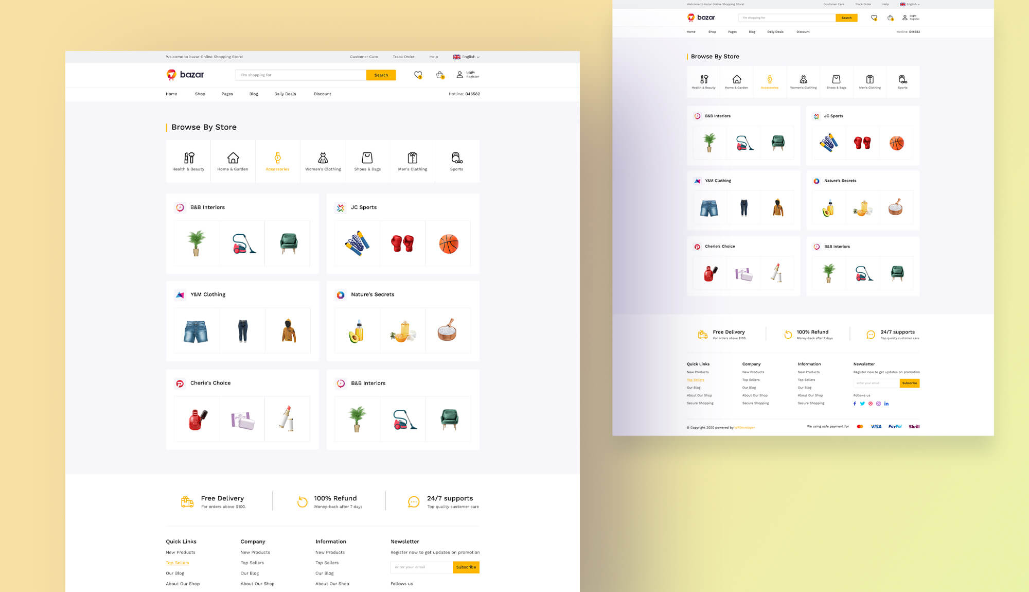 Bazar - Multi Vendor Website Template | Templately | Templately