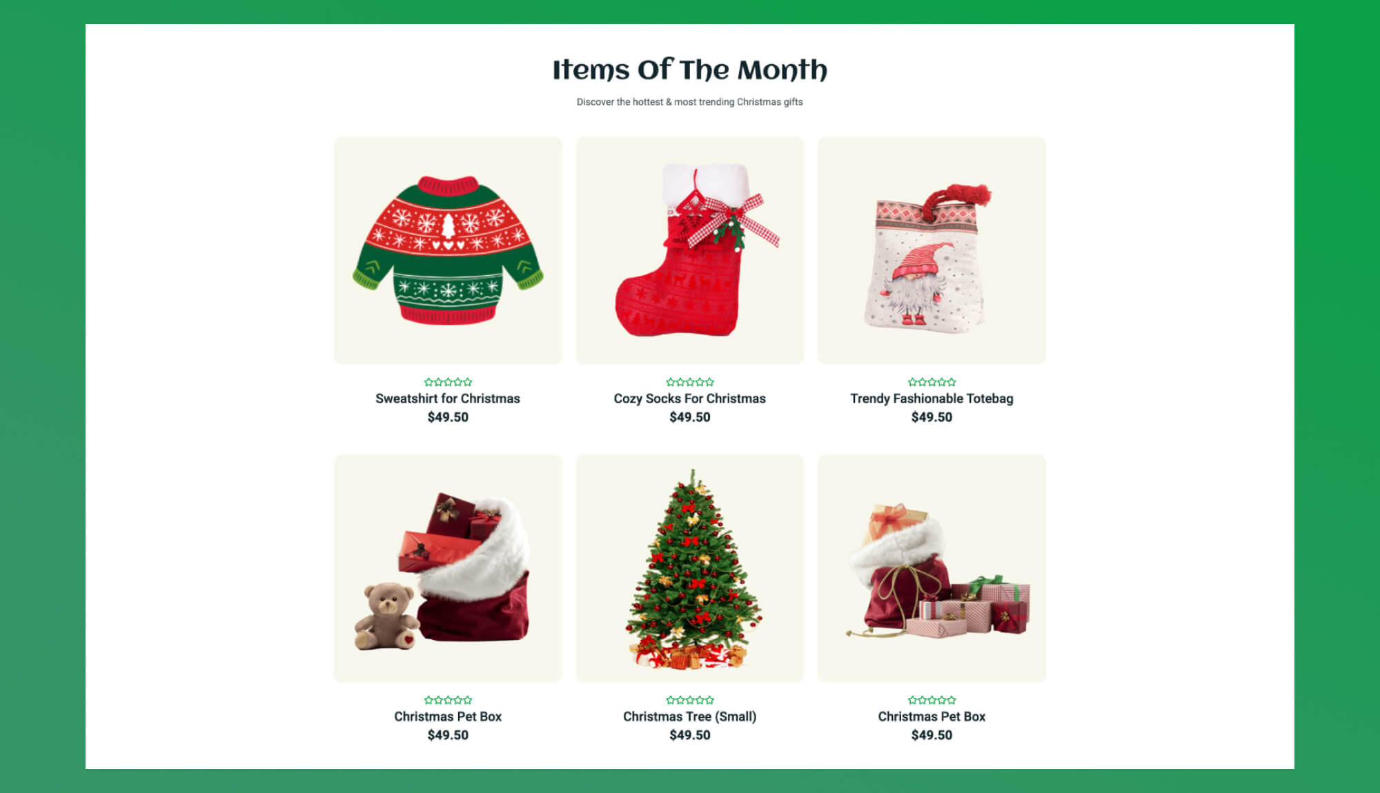 MerryGift - Christmas Website Template For Elementor Items Month ...