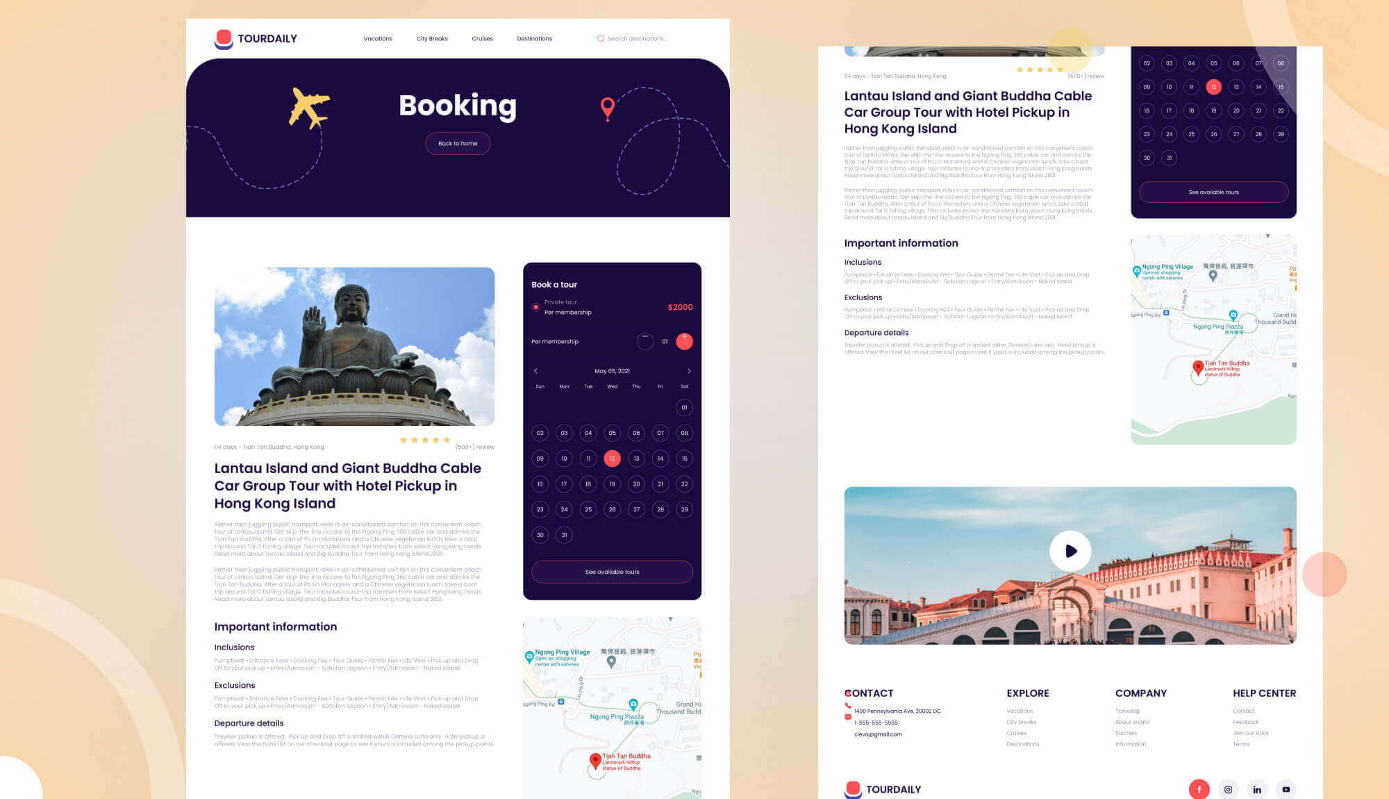 TourDaily - Travel Agency Website Booking Page | Templately | Templately