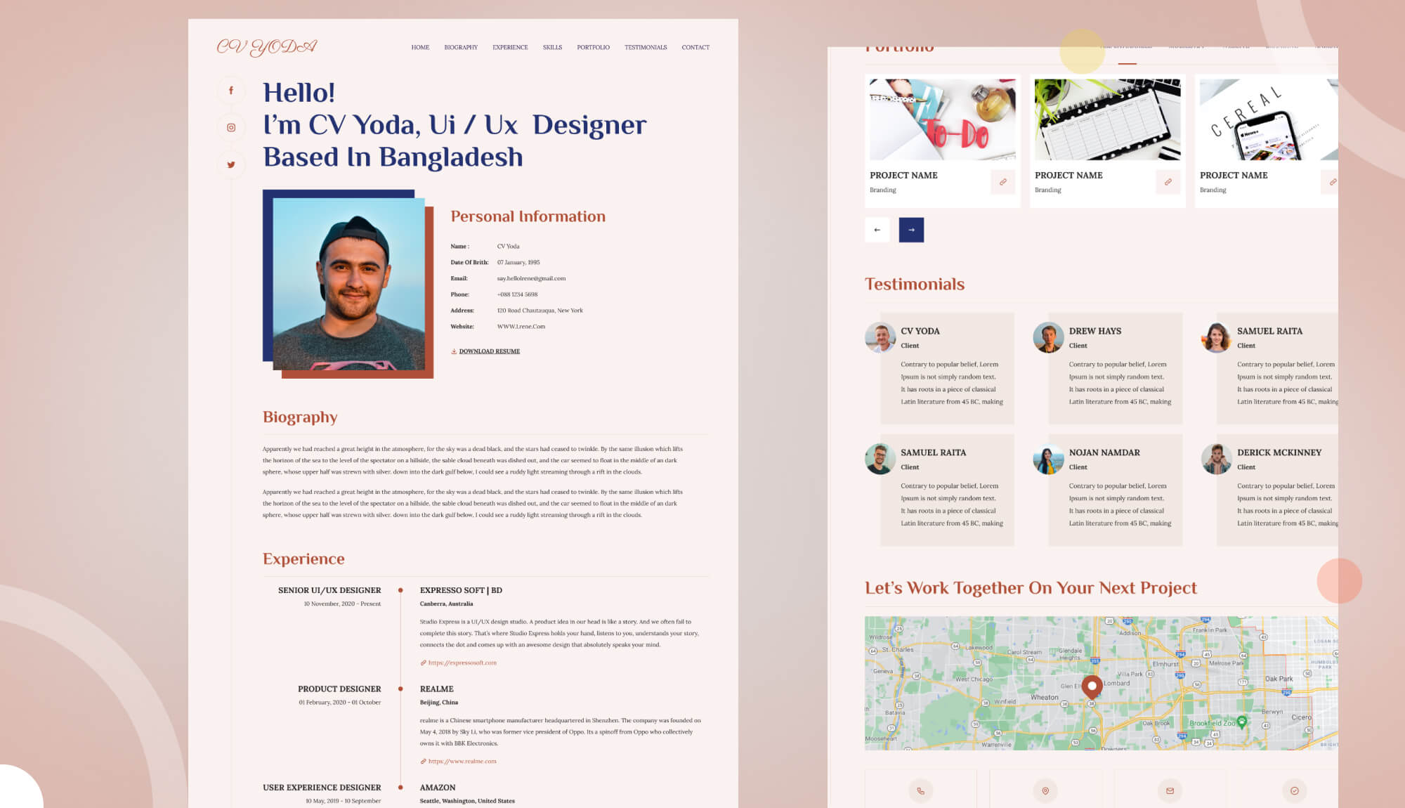 CV Yoda - Modern Resume Website Template Landing Page | Templately