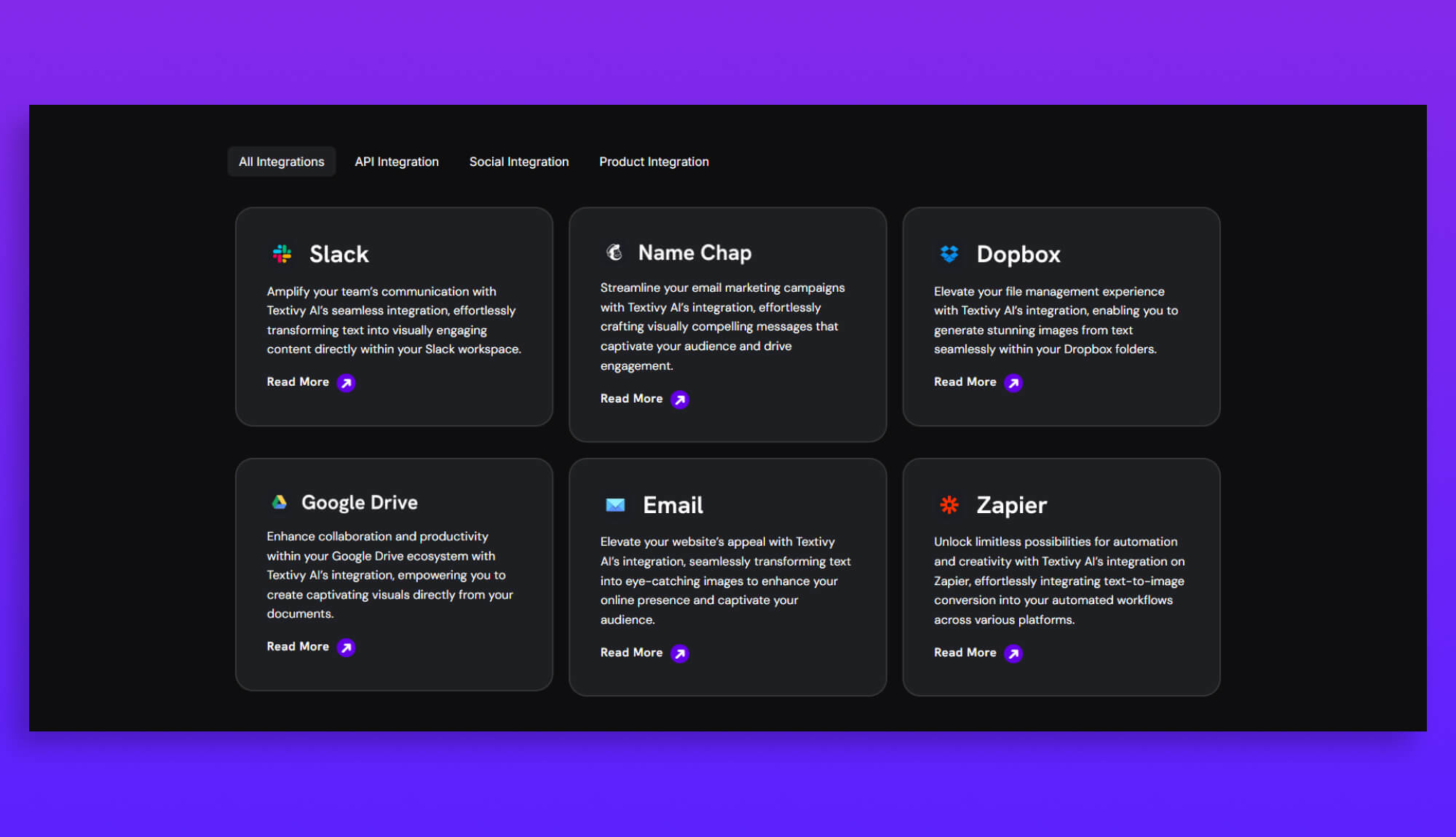 Textivy AI - AI SaaS Template for Elementor Integration Section | Templately