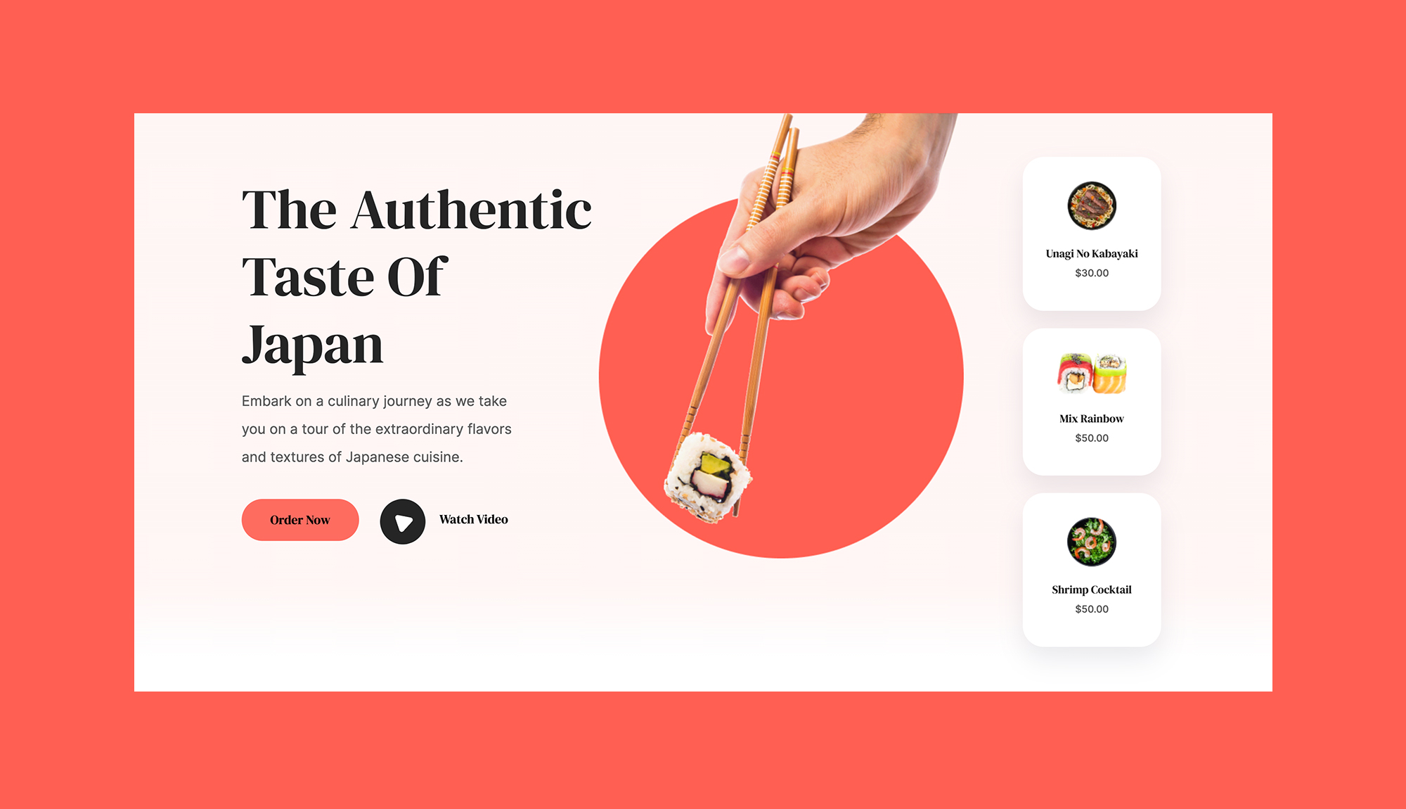 Mochi And Meals - Japanese Restaurant Template For Elementor Hero ...