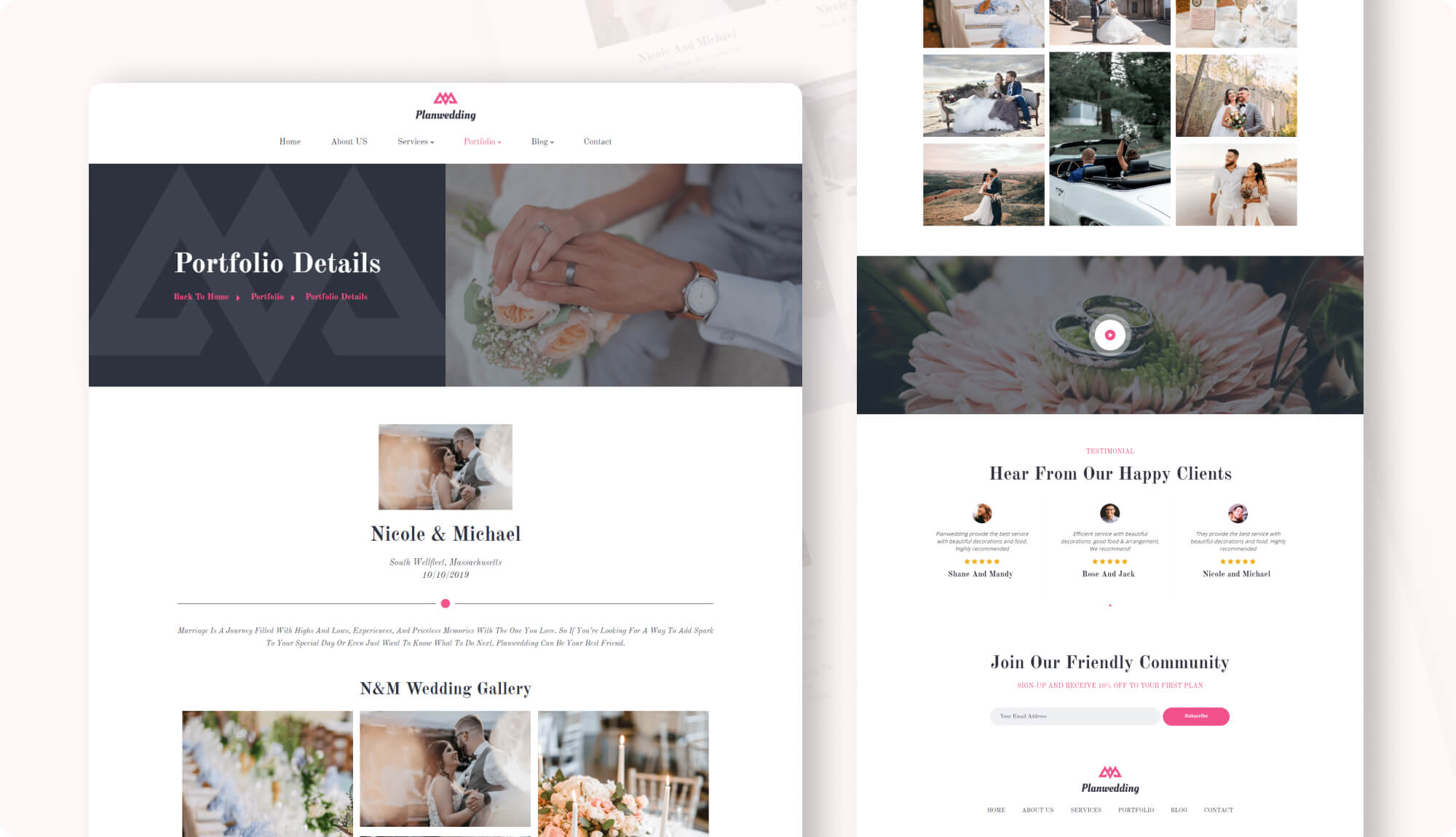 Planwedding - Wedding Planner Website Template | Templately