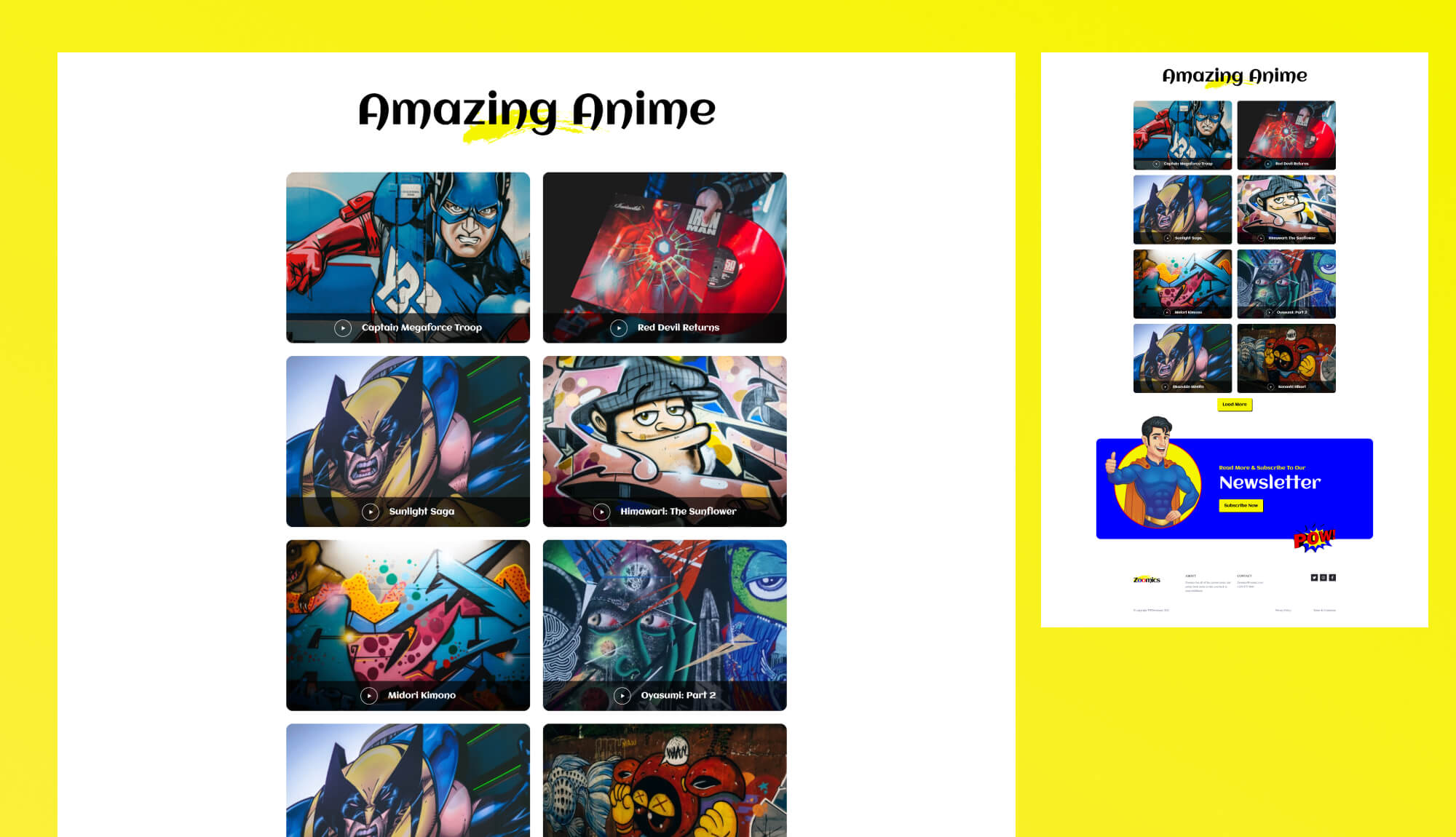 Zoomics- Comics And Anime Website For Gutenberg Anime Collection Page ...