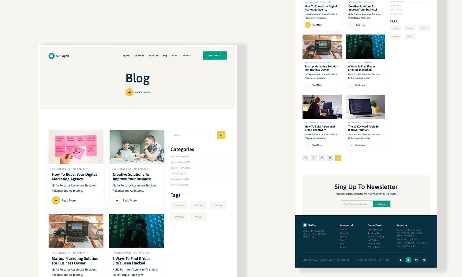 SEO Xpert - Personal SEO Specialist Website Blog Page | Templately