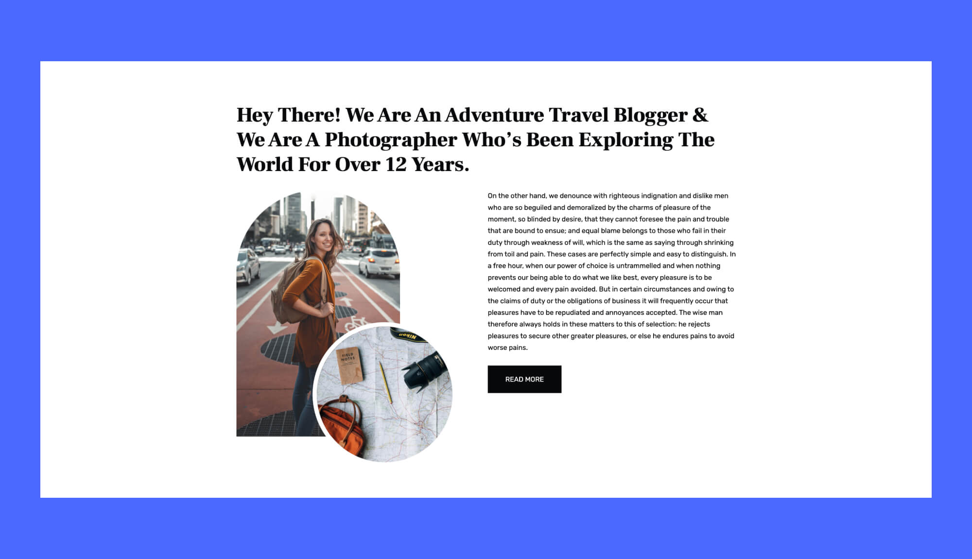 TravelBee - Gutenberg Travel Blog Website Template About Section ...