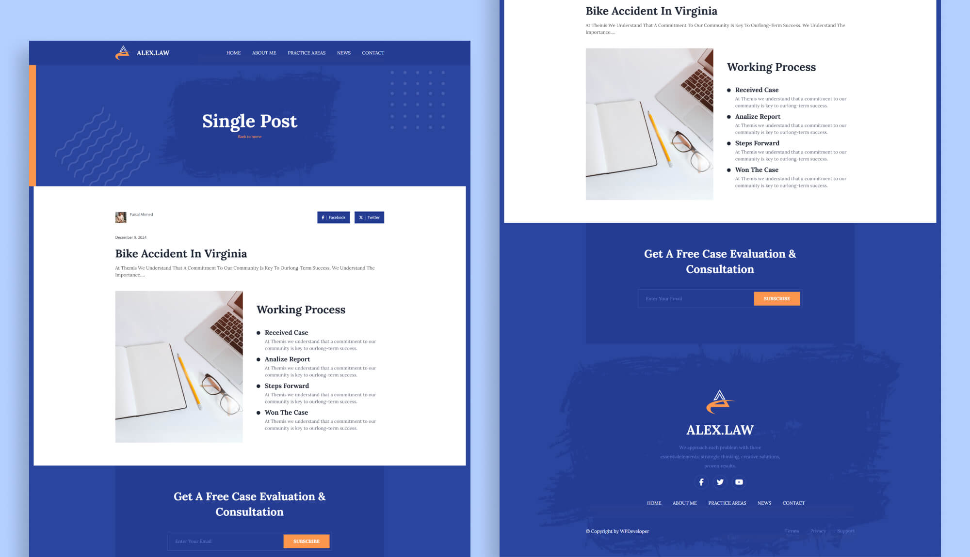 Alex Law - Lawyer Personal Website Template For Gutenberg News Details ...