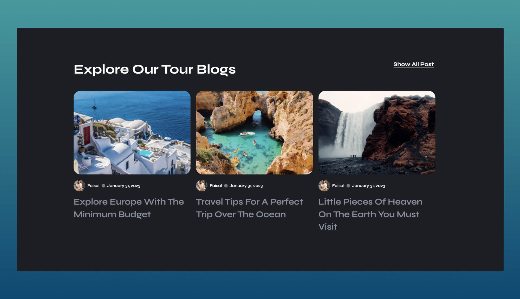 ExploreLy - Travel Agency Website For Elementor Blog Section | Templately