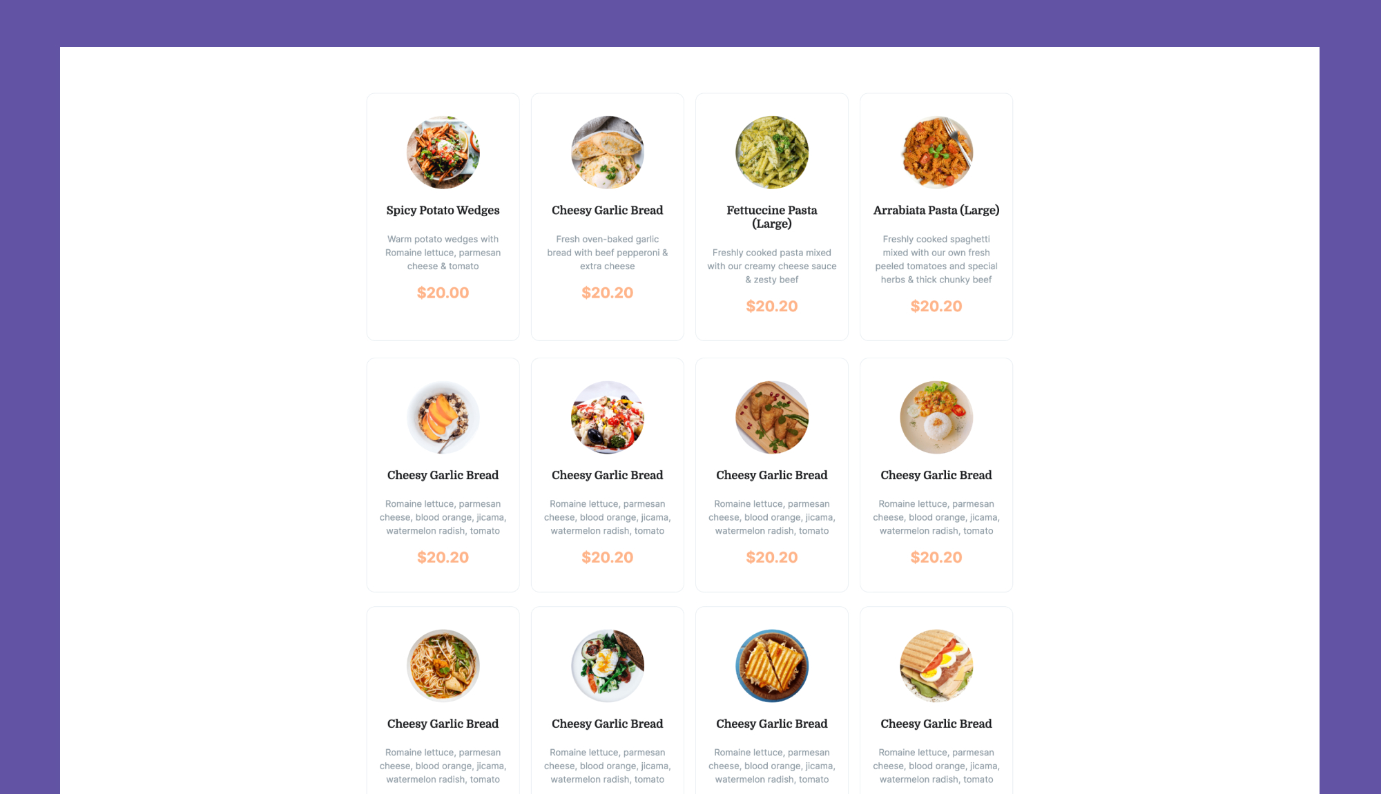 Delizioso - Italian Restaurant Website Template Product Section ...