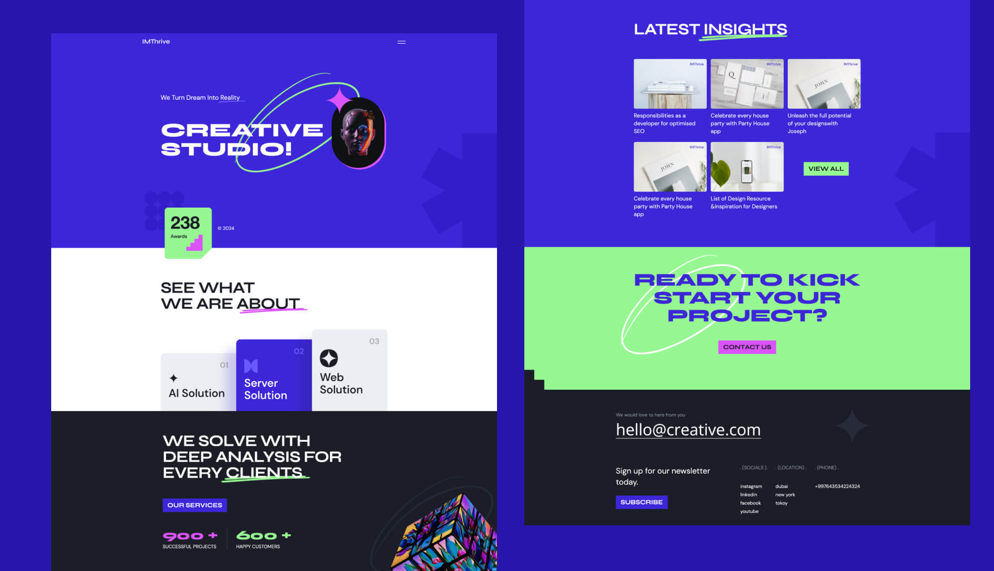 IMThrive - Creative Website Template Pack For Elementor Home Page ...
