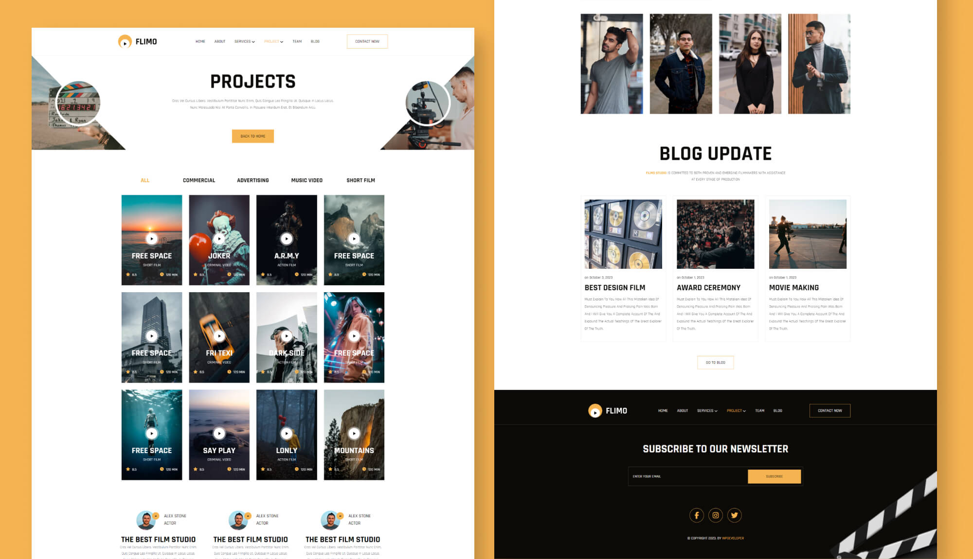 Flimo - Flimo - Film Production House Gutenberg Website Template ...