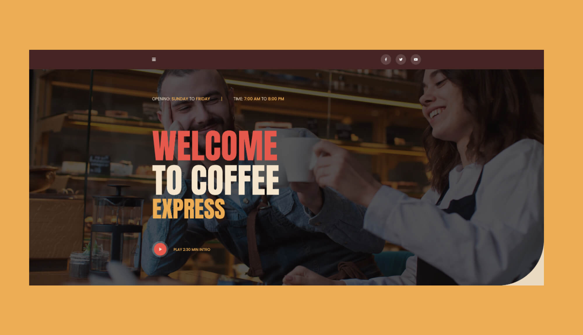 Coffee Express - Coffee Shop Template For Gutenberg Hero Section | Templately