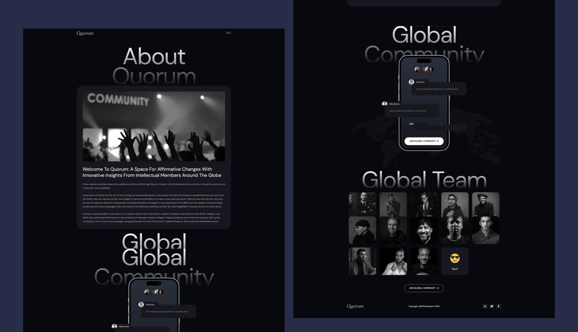 Quorum - Community/Forum Website Template For Elementor About Page | Templately