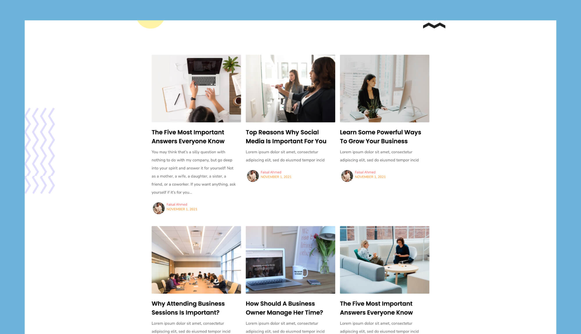 Women In Lead - Female Business Coach Template Blog Section | Templately