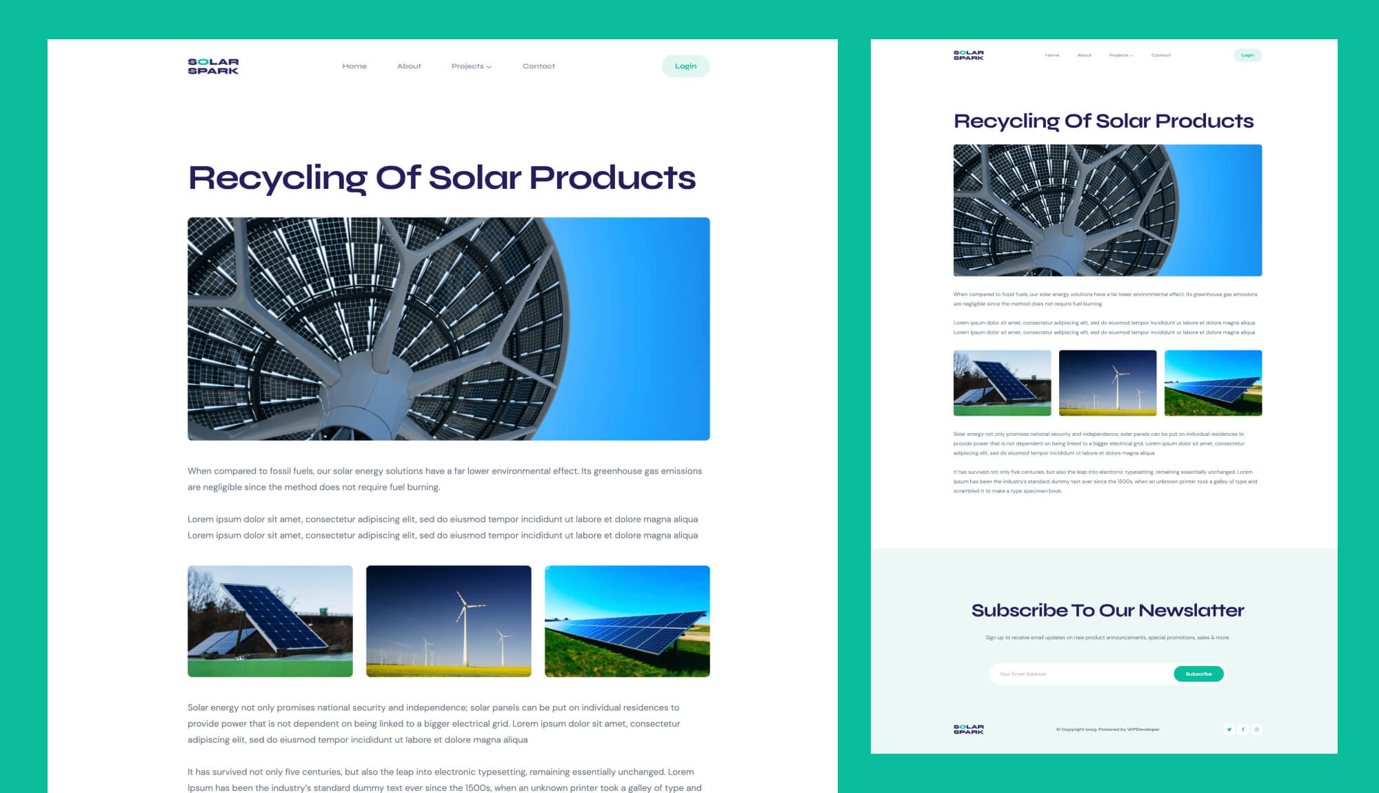 Solar Spark- Power Energy Website Template For Gutemberg Project ...