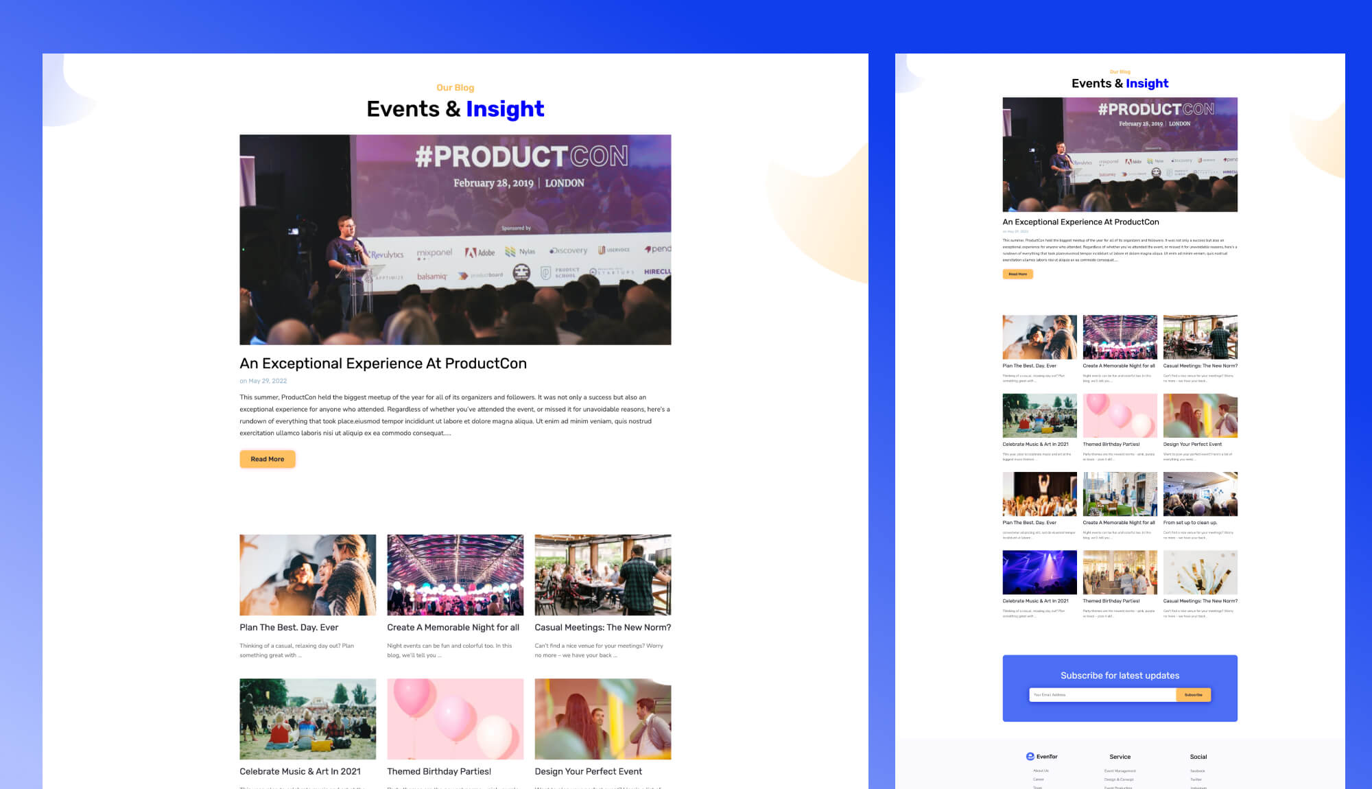EvenTor - Event Management Template For Gutenberg Blog Page | Templately