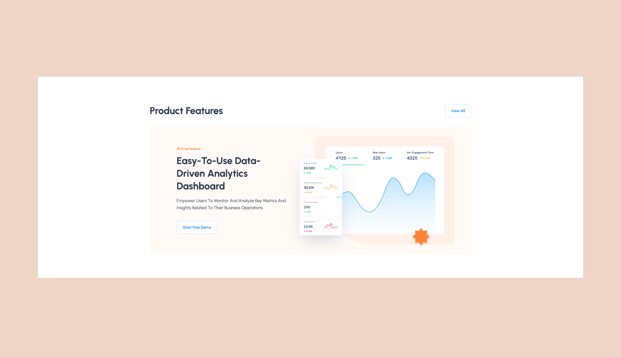 SaaStrive - SAAS Website Template For Gutenberg Side by Side Section ...