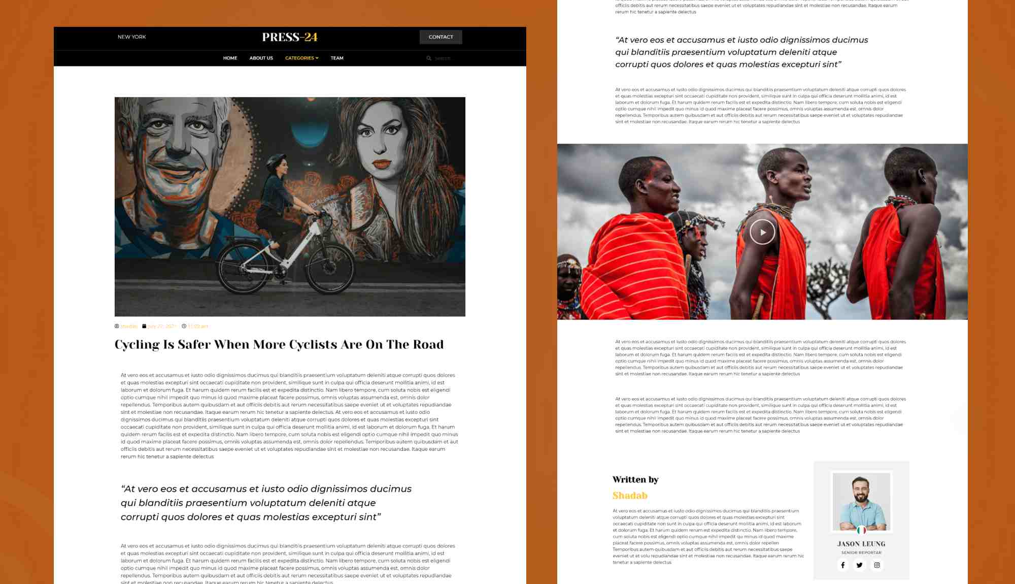 Press24 - Newspaper Website Template Single Post Page | Templately