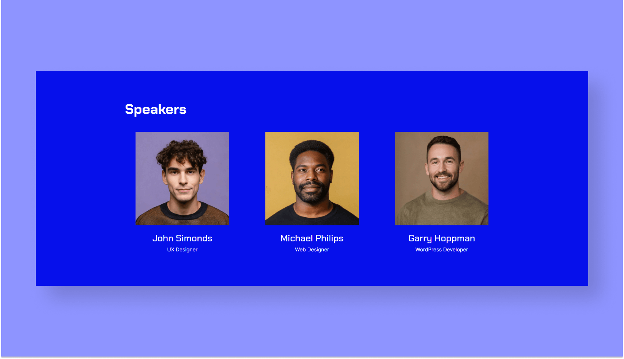 NooCodeHub - No Code Community Website Template Speakers Section ...