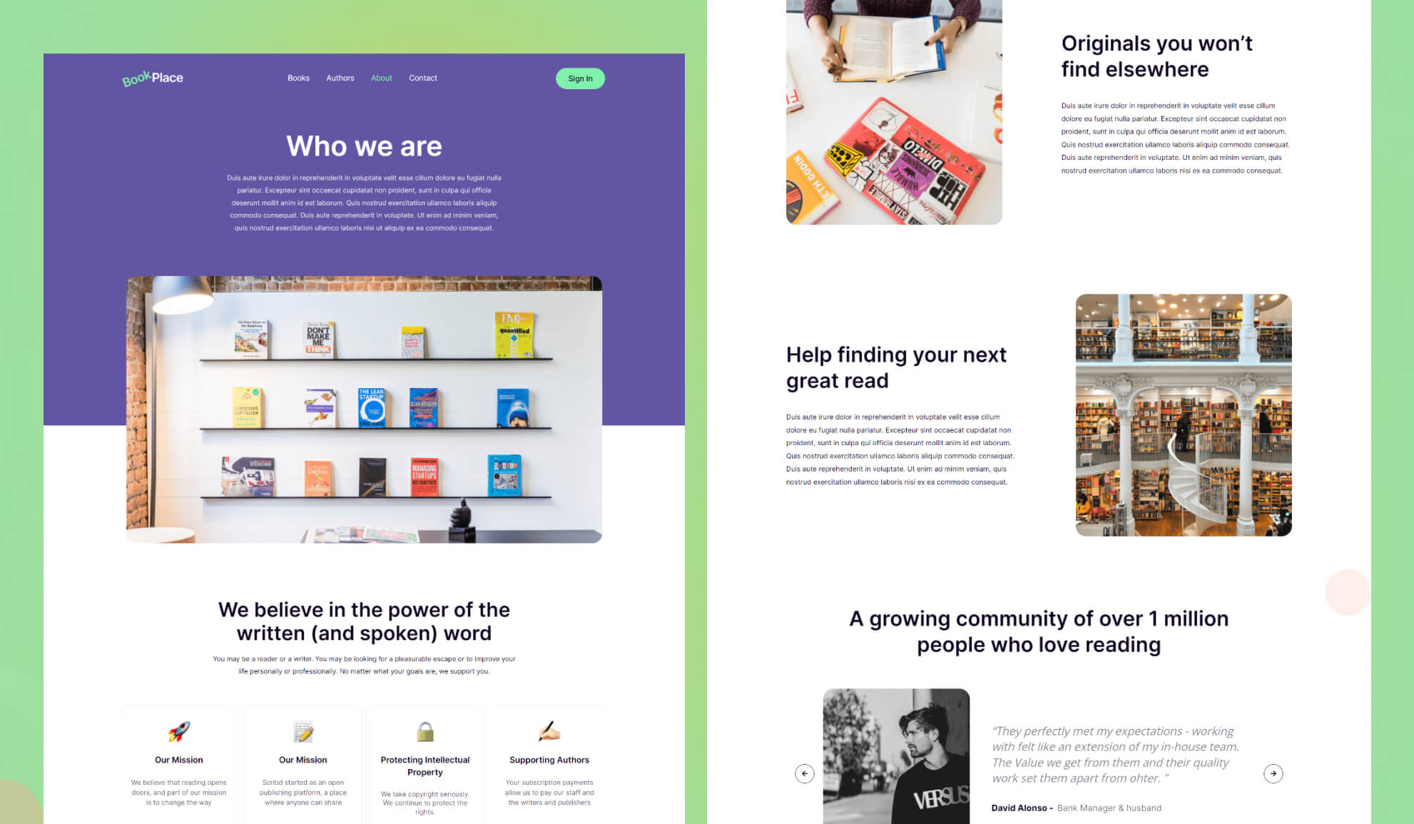 BookPlace - Bookstore Template Pack For Elementor About Page | Templately