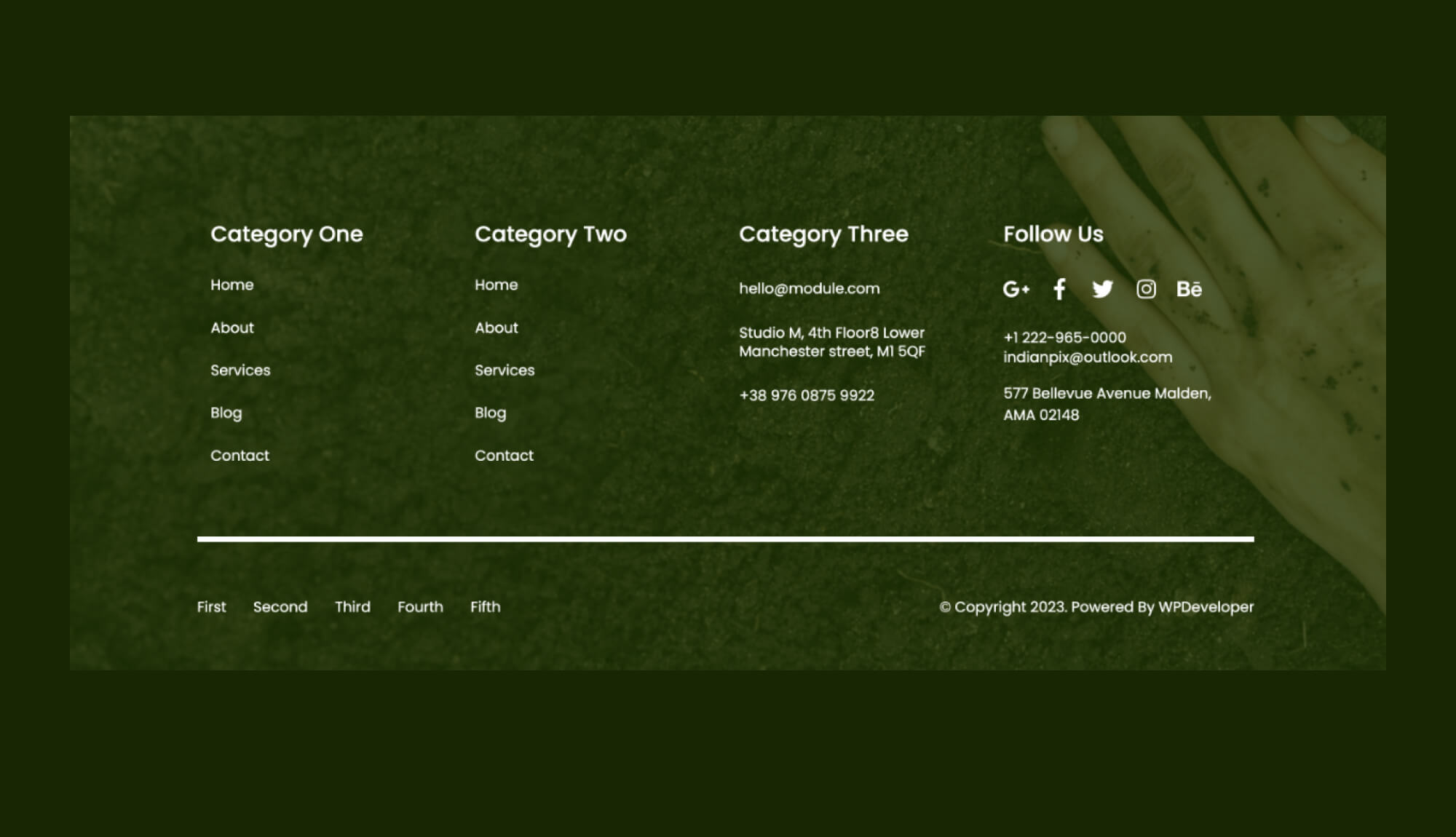 AgriTech - Agricultural Website Template For Gutenberg Footer Section ...