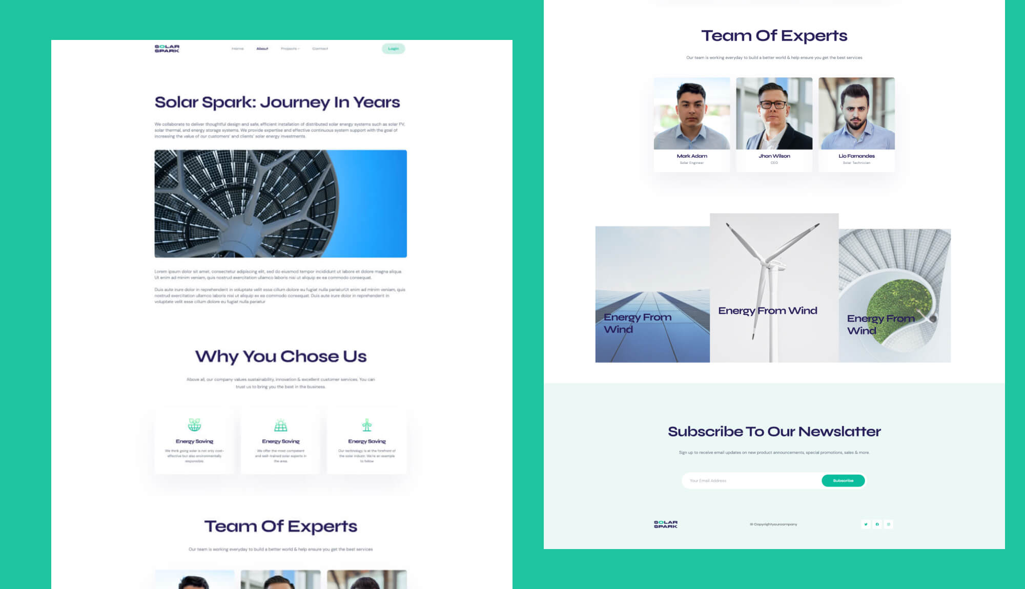 Solar Spark- Solar & Green Energy Service Website Template Project ...