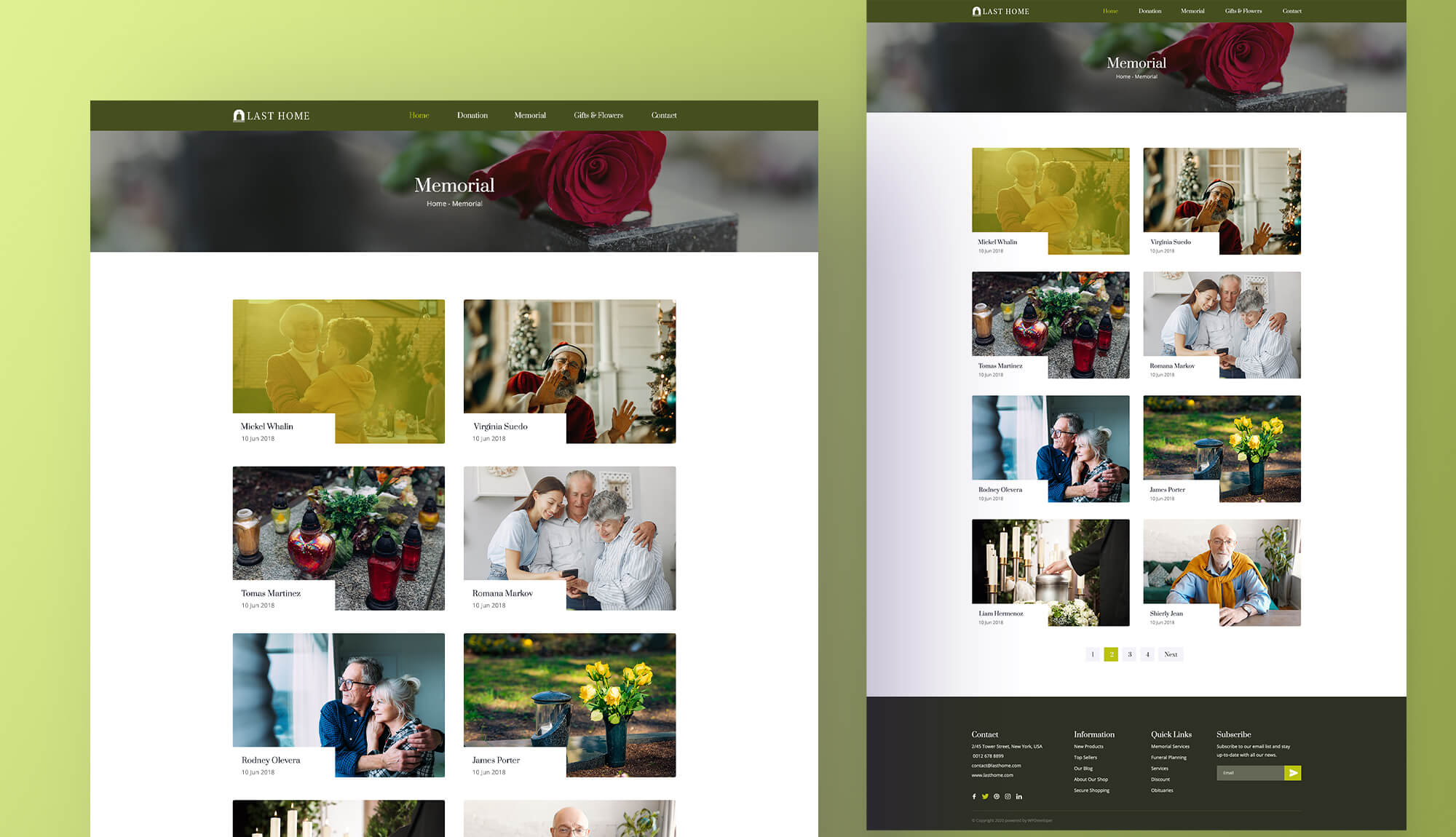 Last Home- Funeral Service Website Template | Templately