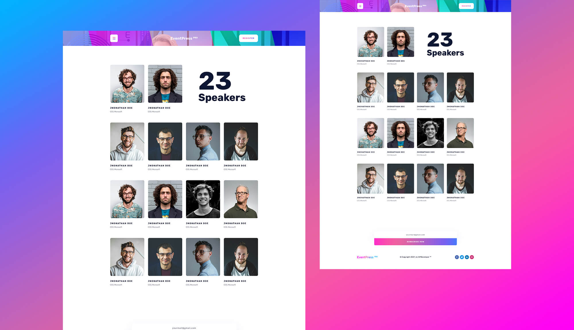 EventPress Pro - Conference Website Template | Templately