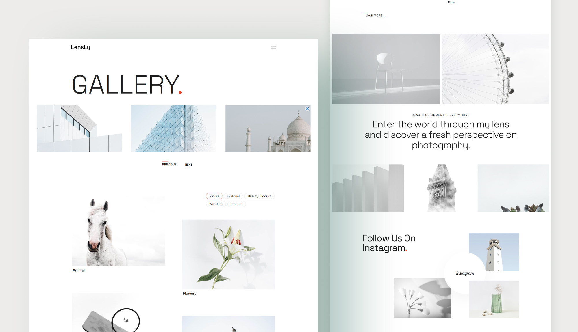 LensLy - Photography Template For Gutenberg Gallery Page | Templately