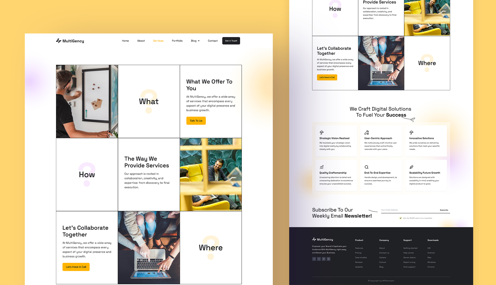 MultiGency - Multipurpose Website Template For Elementor Services Page | Templately
