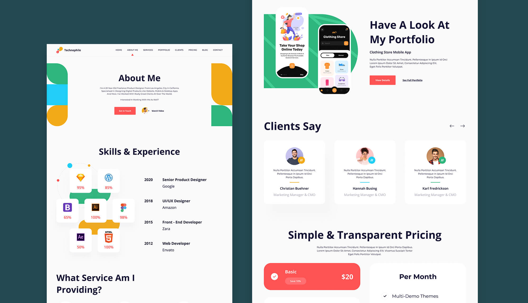 Technophile - Tech Freelancer Portfolio Website | Templately