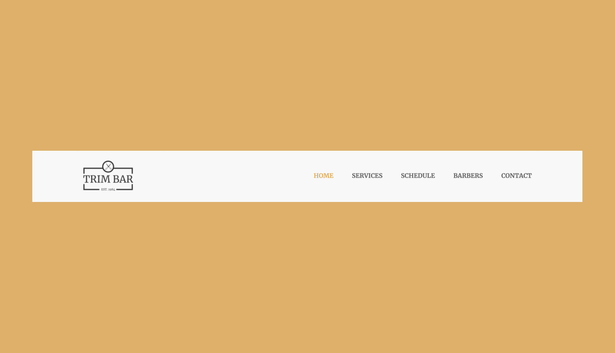 Trim Bar - Barber Shop Template For Gutenberg Header Section | Templately