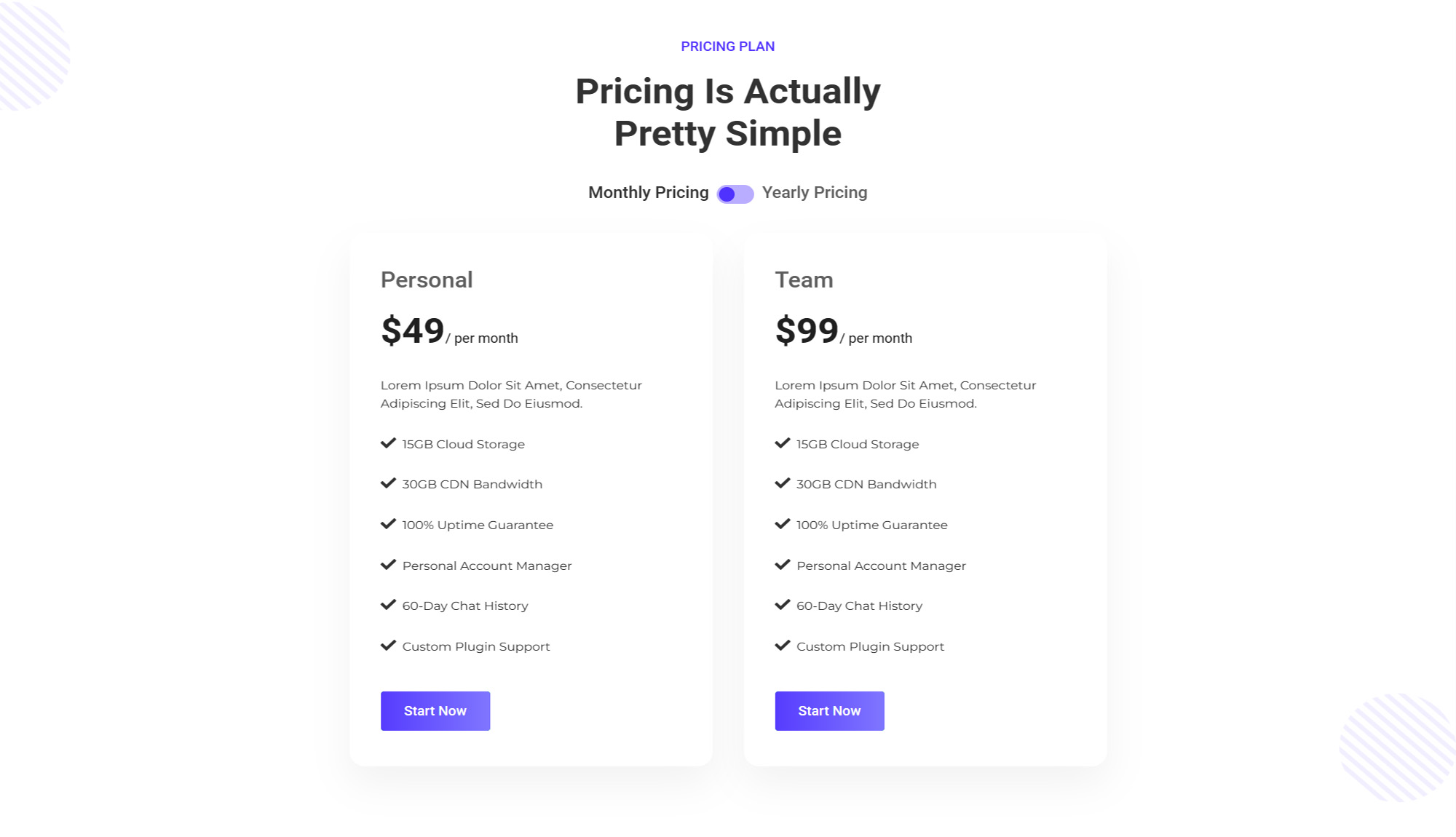 Bizzmate - Agency Template For Gutenberg Pricing Plan Section | Templately