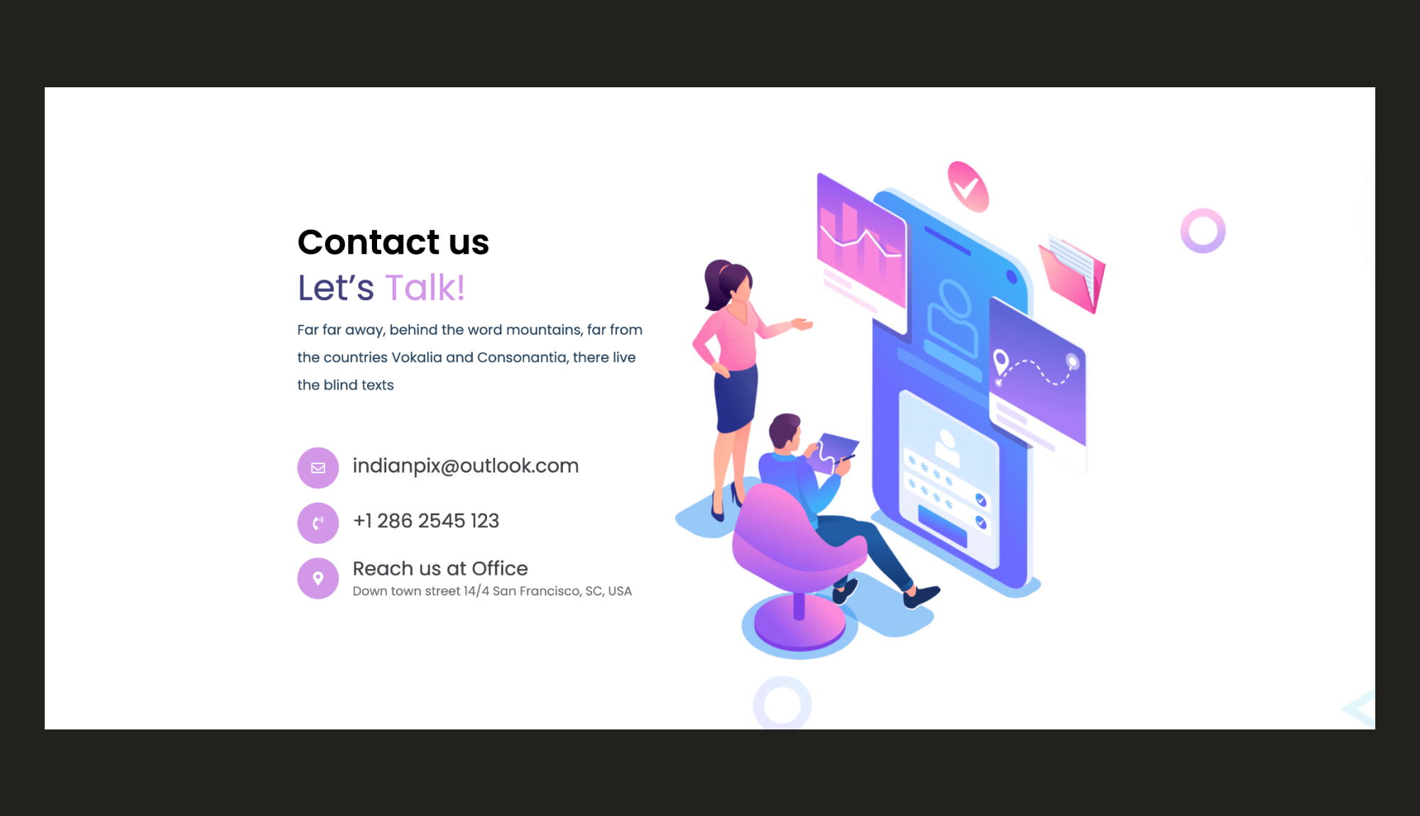 Dlab - Digital Agency Website Template For Gutenberg Contact Info ... Dlab - Digital Agency Website Template For Gutenberg Contact Info ...