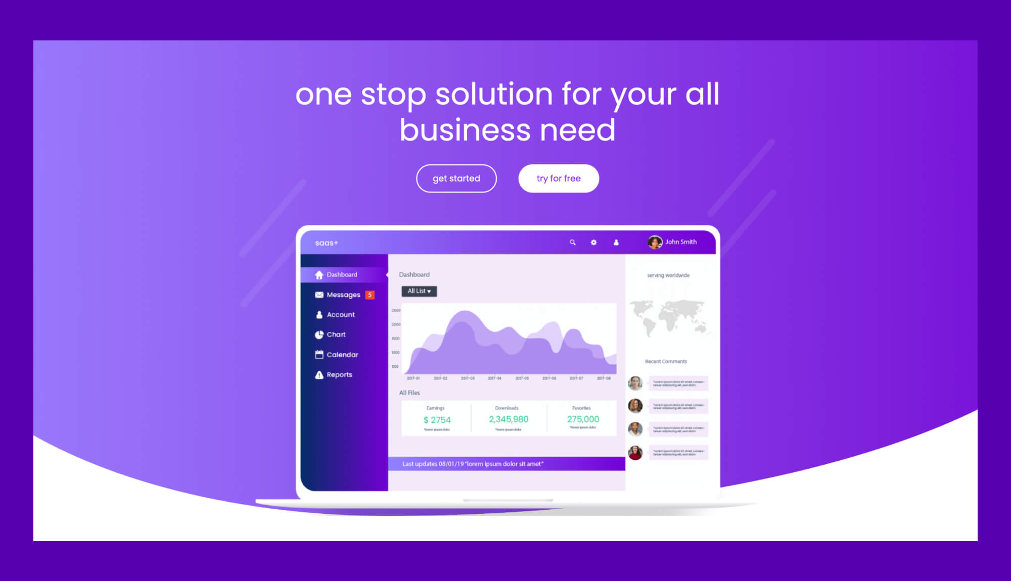 SaaS Starter Header Section For Gutenberg Hero Section | Templately