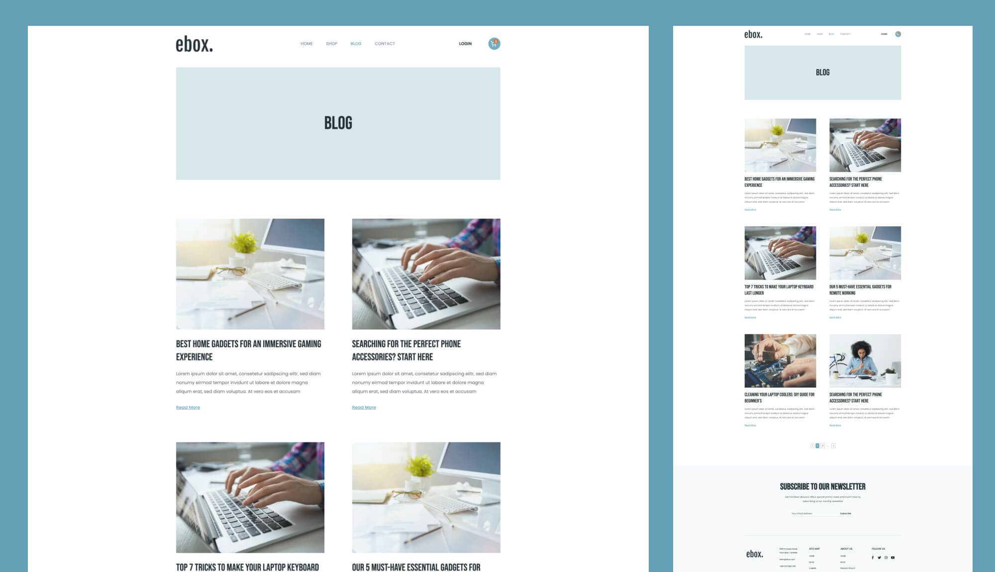 Ebox - Gutenberg WooCommerce Template For Electronic Store Blog Page ...